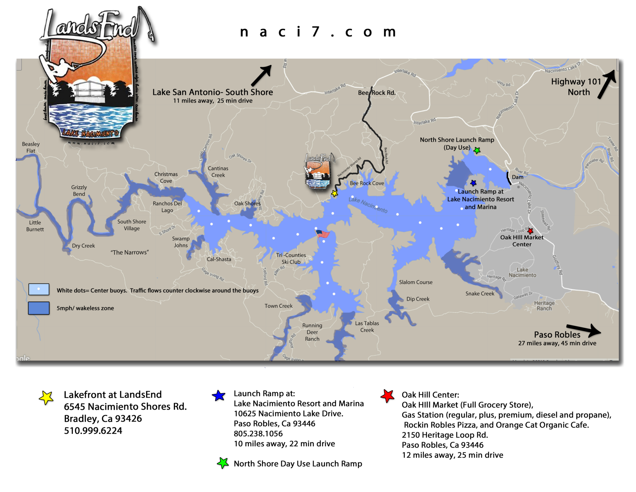Maps and Directions Lakefront at LandsEnd